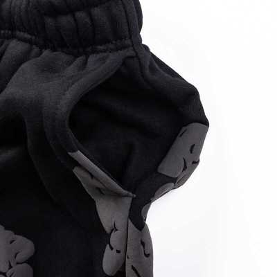 DENIM MONO TEARS黑灰发泡木棉花COTTON WREATH加绒卫衣帽衫长裤