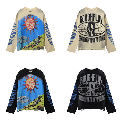 RoughPlay高街烫钻长袖T恤
