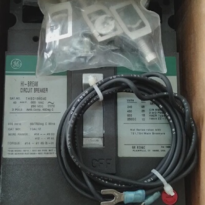 Neu General Electric THED136040 3 Pol 40 Amp 600 Unterdruck