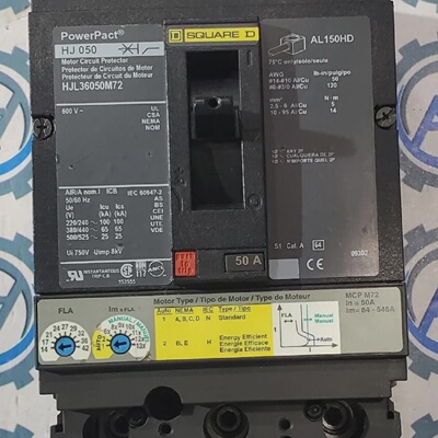 Square D PowerPact HJL36030M71 Circuit Breaker 50A 3P 600V