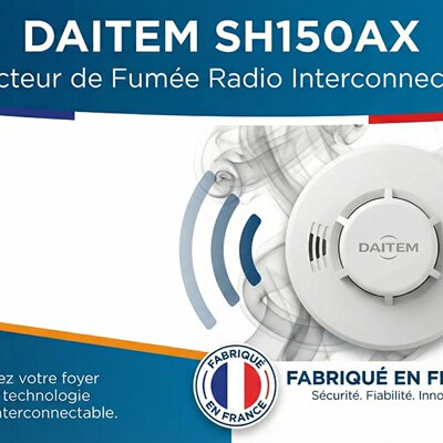 DAITEM SH150AX Détecteur de Fumée Radio Interconnectable
