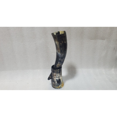 Drinking Horn w/stand Viking Bar Beer Ale Cup Cosplay Game o