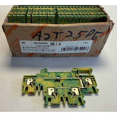 50 Stck Weidmller Schutzleiterklemmen  A2T 25 PE  1547680000