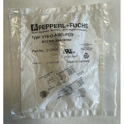 Pepperl+Fuchs Kabeldose / 212494 / V19-G-ABG-PG9 / Neu in OV