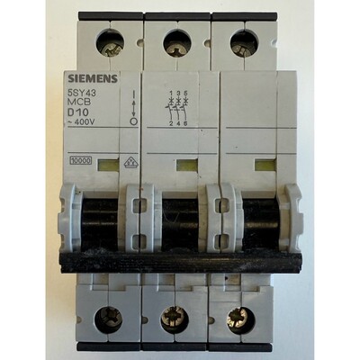 Siemens Leitungsschutzschalter / 400V 20kA / 3-polig / D / 1