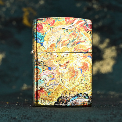 Zippo之宝煤油打火机彩绘珐琅彩金蟾貔貅防风送男友礼物