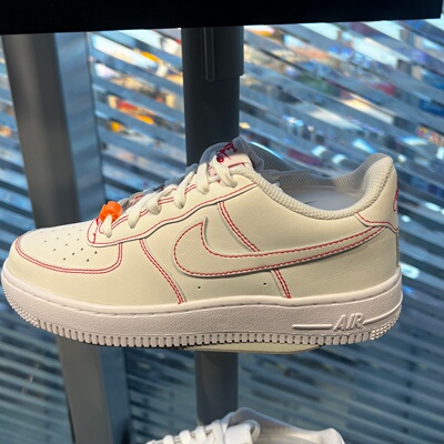 Nike耐克AF1男女大童空军一号简约厚底百搭透气运动鞋 IB5688-100