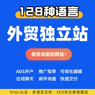 外贸独立站建站+SEO一步到位