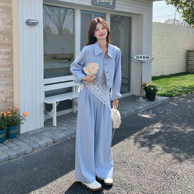 【大货已出】上衣阔腿裤屁帘三件套 A66-P180-K288