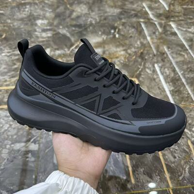 男士网面厚底增高透气运动休闲鞋