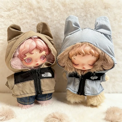 潮玩SP娃衣北北冲锋衣可爱17cm娃衣光织园系列毛绒玩偶衣服