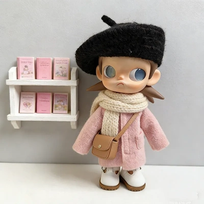 仅衣服 zsiga可动人偶向往之处bjd玩偶娃衣1/8嘎子姐桃雾粉大衣