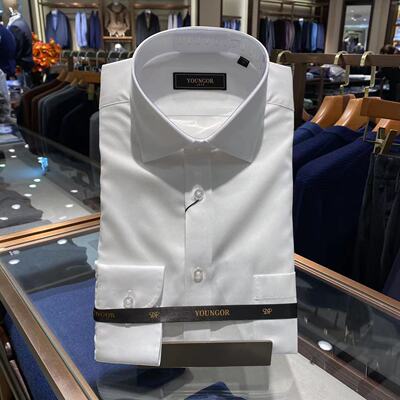 雅戈尔长袖衬衫男士纯棉免烫衬衣
