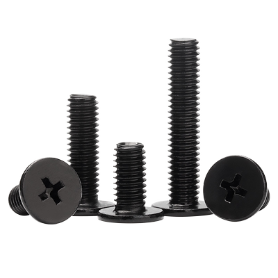 黑色304不锈钢十字扁平头螺丝