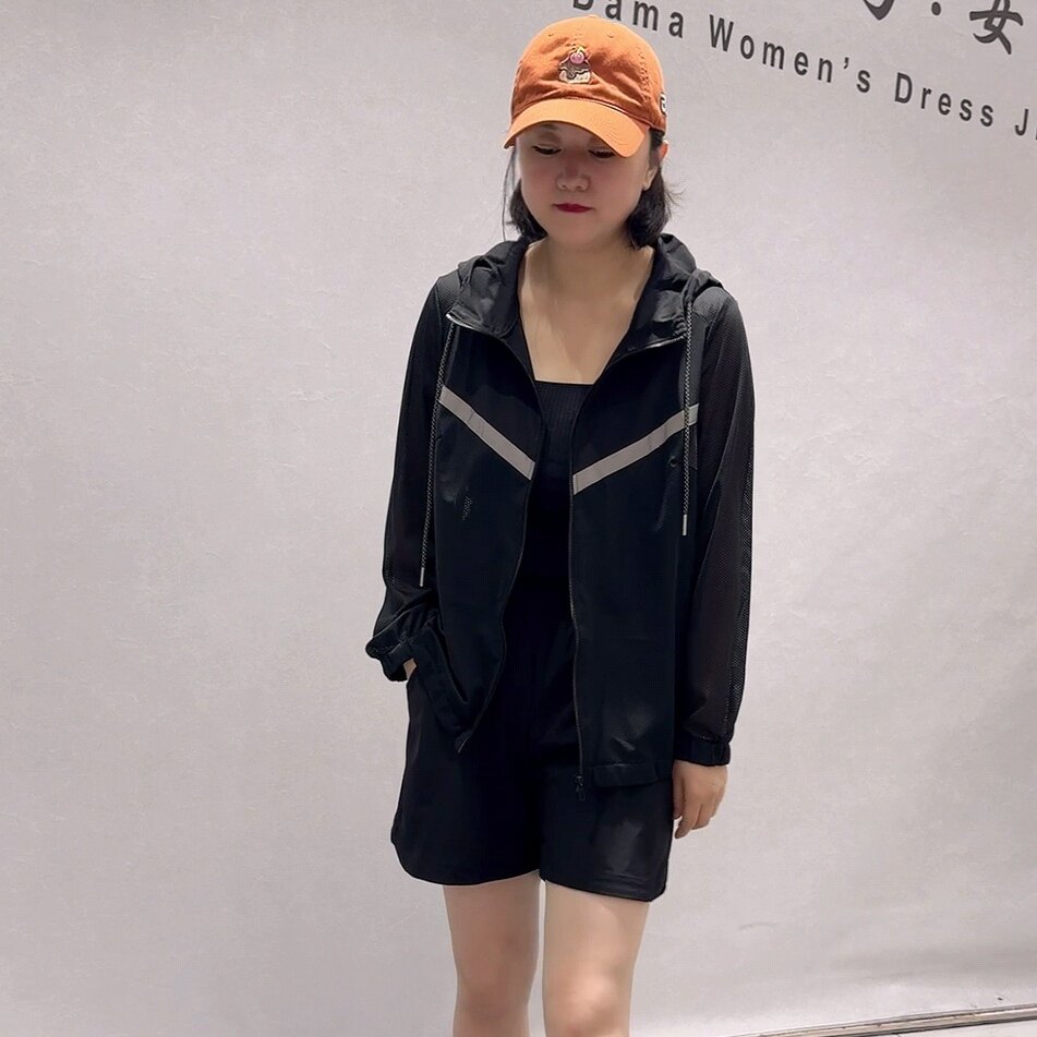3659芮娜依莲夏款新品长袖上衣外套搭配遮肉短裤两件套加大码女装