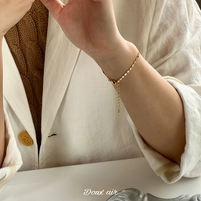 金属简约手链蕾丝花边法式