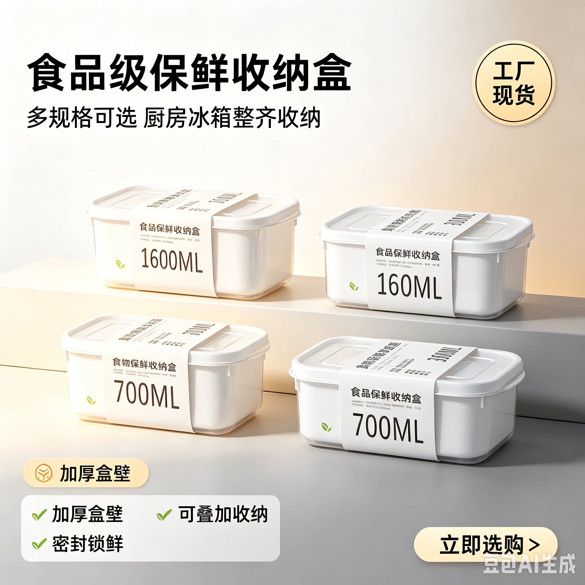 冰箱收纳盒食品级冷藏专用食物冰箱厨房收纳盒保鲜盒肉类便当盒