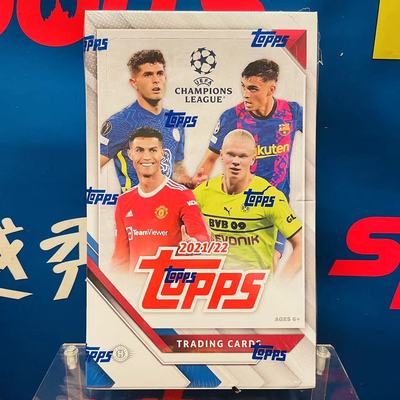 TOPPS2021-22赛季欧冠UEFA Collection足球原封盒卡
