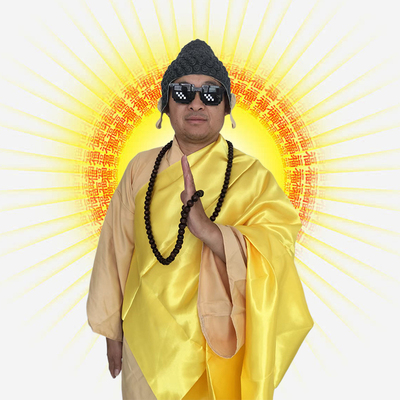 西天如来佛祖万圣节cosplay服搞笑舞台成人男头饰观音菩萨西游记