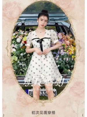 知恩春夏温柔气质连衣裙