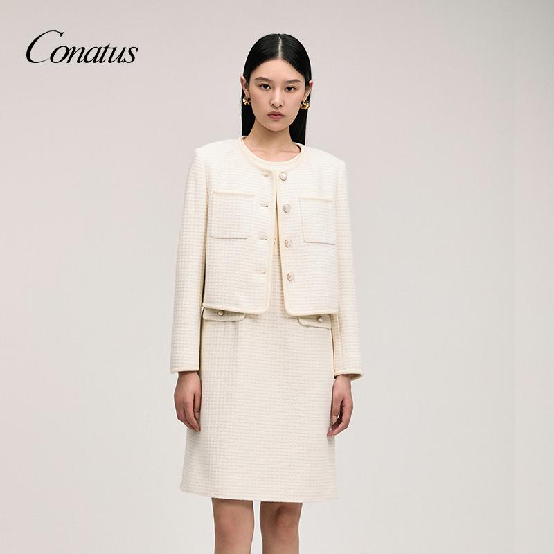 CONATUS/珂尼蒂思时尚休闲个性百搭潮流高端小香风短外套女