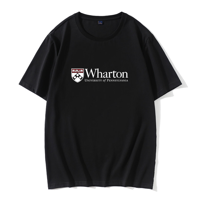 宾州大学沃顿商学院T恤文化衫班服纪念品圆领纯棉短袖情侣半袖