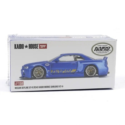 Kaido House Mini GT 1:64 Nissan Skyline GT-R R34 SHINJUKU V2
