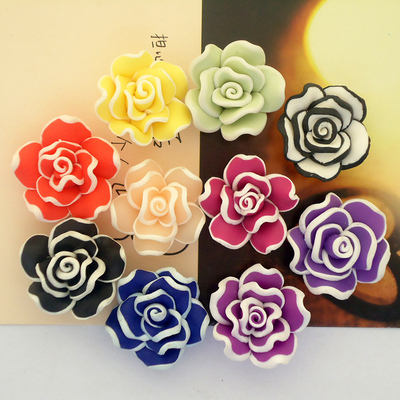 diy做手工装饰材料软陶花玫瑰花