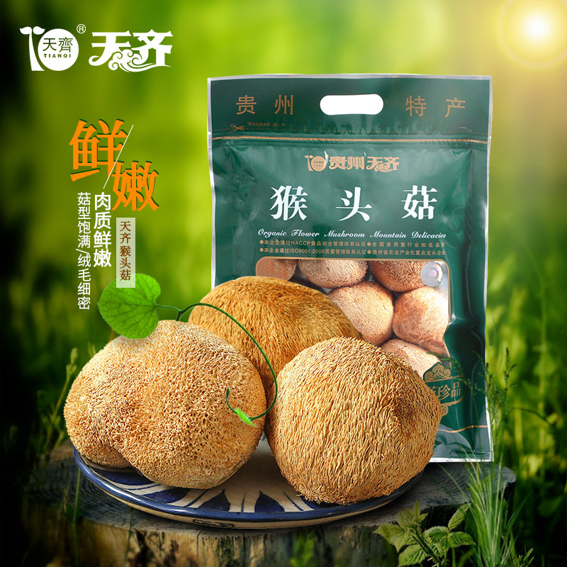 【正品保障】天齐猴头菇100g贵州特产干货山珍菇香菇年货置办特产