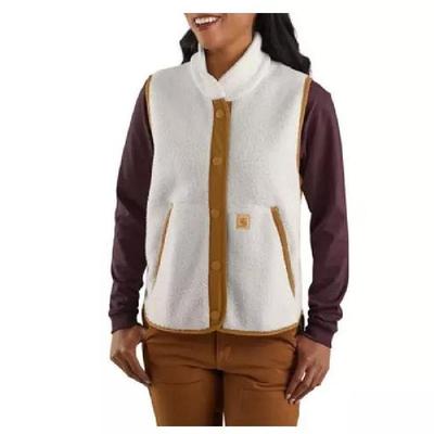 Carhartt女马甲立领拉链保暖冬季修身大口袋耐磨法兰绒正品35481