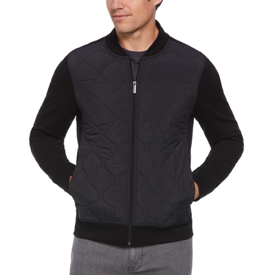 Perry Ellis男洋葱绗缝全拉链夹克外套贴身百搭经典正品16946056