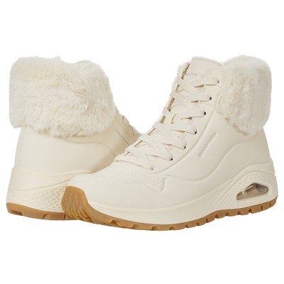 Skechers/斯凯奇女鞋棉鞋系带防滑雪地靴短靴高帮减震运动鞋秋冬