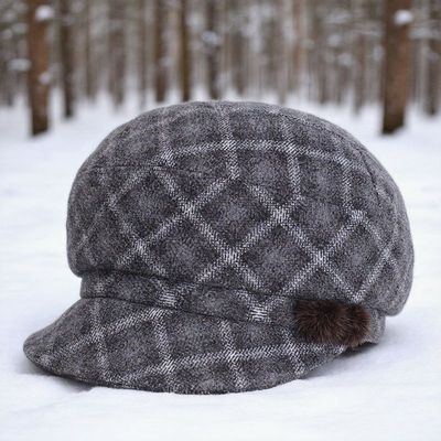 新款中老年人帽子女加厚加棉秋冬妈妈保暖鸭舌帽老奶奶老太太棉帽