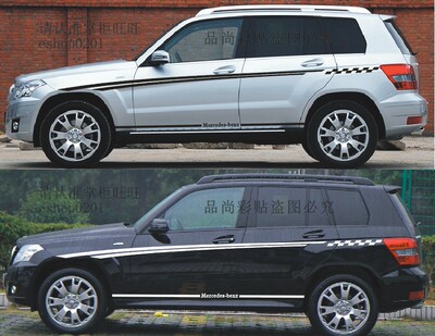 ML320 400 350 GLK300 200 260车贴汽车改装彩贴车身腰线贴纸拉花