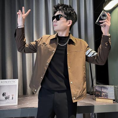 312A-J526-P98 控138 秋季新款社会小伙夹克外套男潮流韩版上衣B