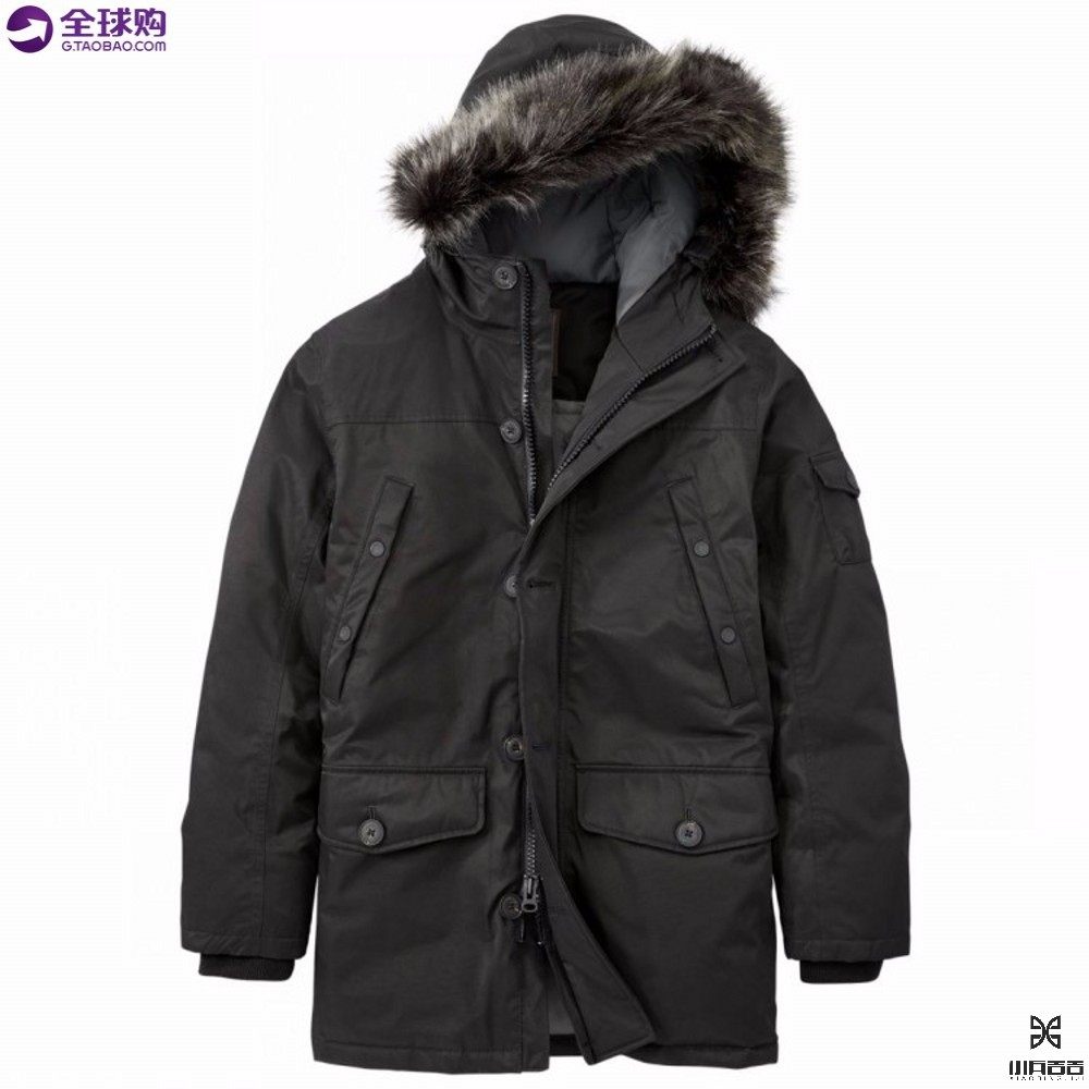 Timberland/添柏岚 男士经典休闲保暖羽绒连帽派克大衣外套A1QCX