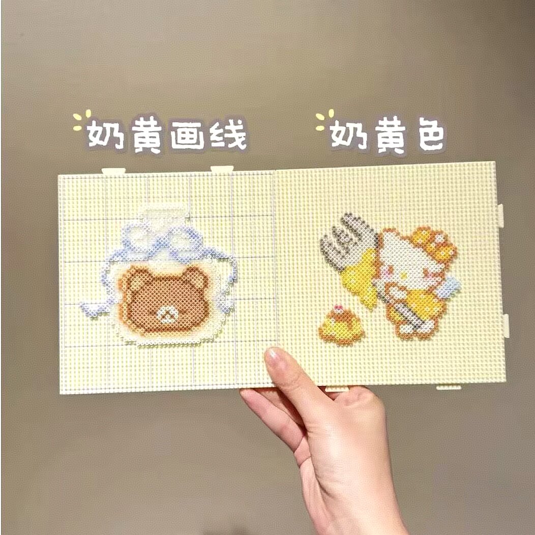 高钉画线拼豆板diy2mm手工拼豆专用工具52长钉耐高温透明防烫底板