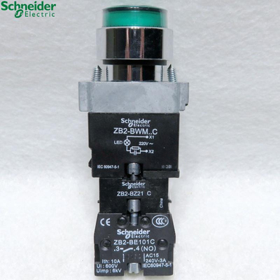 原装正品  施耐德 带灯自锁按钮开关 XB2-BW33M1C+ZB2-BZ21C 220V