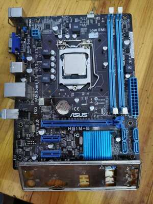拆机华硕H61M-E+i53470处理器板U一起便宜