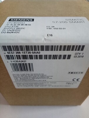6ES7288-1ST20-0AA0西门子SMART200 CPUST20 6ES7 288-1ST2O-OAAO