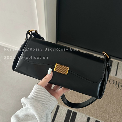 ROSSY BAG 百搭复古高级感法棍包小众通勤单肩斜挎包包女2025新款