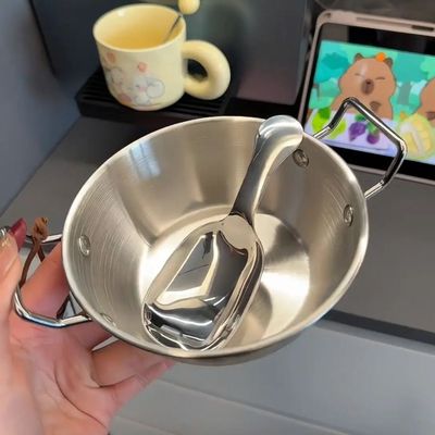 韩式不锈钢双耳小吃碗