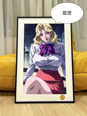 星空《金发OL》内衣办公室lingeries office动漫二次元卧室装饰画
