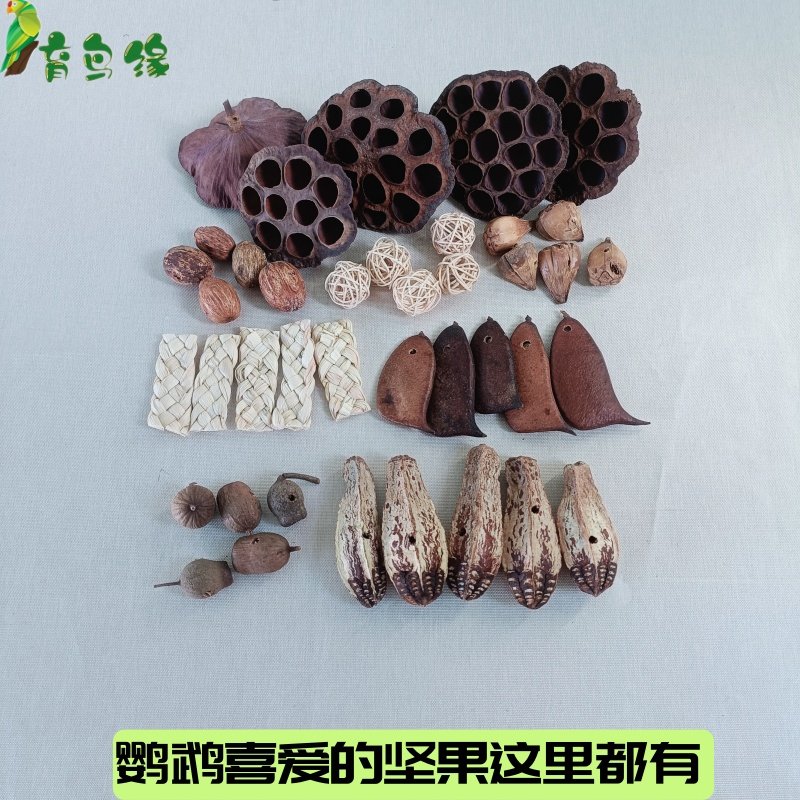 鹦鹉啃咬新手专拍组合玩具天然杨桃秋葵干果实散果无色素解闷玩乐