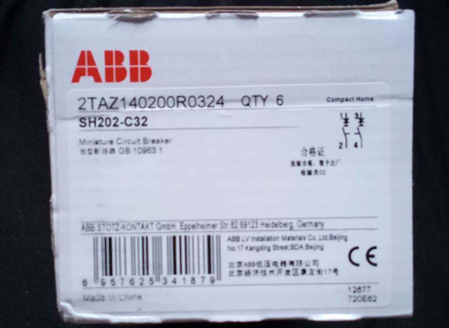 全新原装正品ABB微型断路器 SH202-B32/SH202-C32 2P 32A_虎窝淘