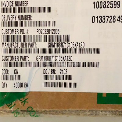 GRM188R71C105KA12D    电容  现货库存