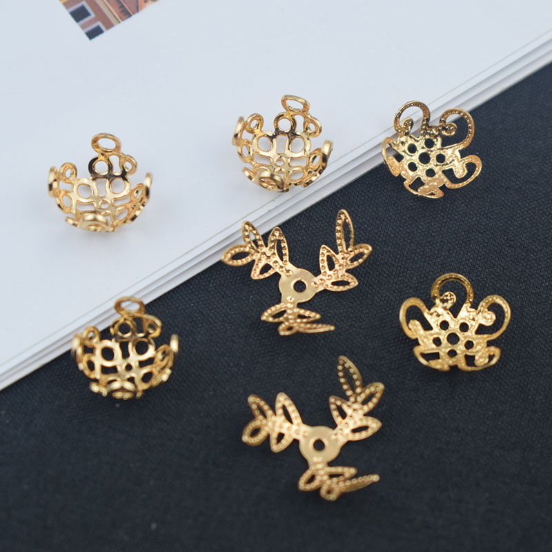 18k包金纯铜发簪头饰花蕊花心花片花托花帽步摇禁步diy手工制作_虎窝淘