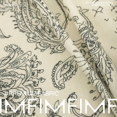 棉细条灯芯绒米黄色底印花衬衫