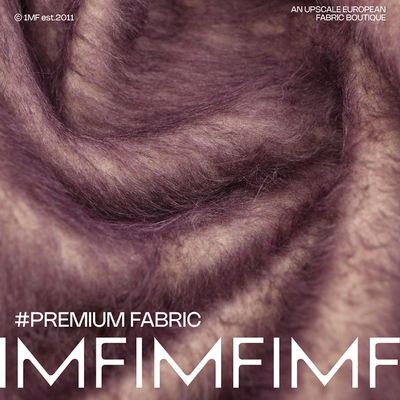 AGN羊驼 初剪羊毛混纺紫色外套大衣面料 宽150CM 意大利进口S1003