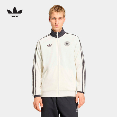 adidas阿迪达斯德国国家队足球外套开衫2026春男针织夹克 KG5096